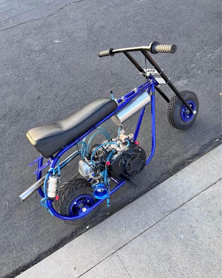 Candy Blue Stock Minibike - Mini Bike Tommy Garage Shop